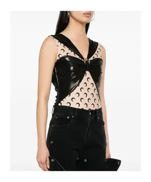 MARINE SERRE V-neck Sleeveless Bodysuit