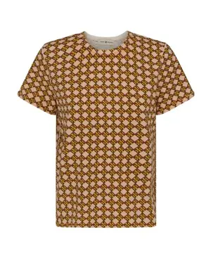 Tory Burch Monogram Print Crewneck T-shirt