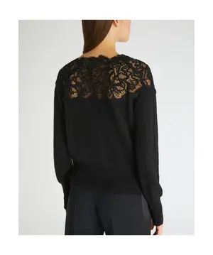 Ermanno Scervino Lace-detailed Crewneck Jumper