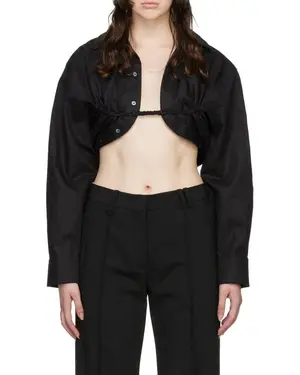 Jacquemus Machou Cropped Long-sleeved Top