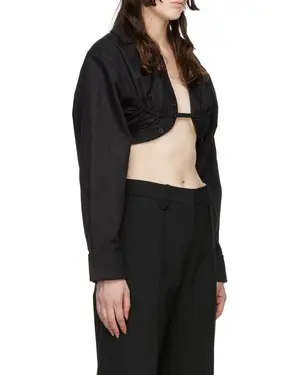 Jacquemus Machou Cropped Long-sleeved Top