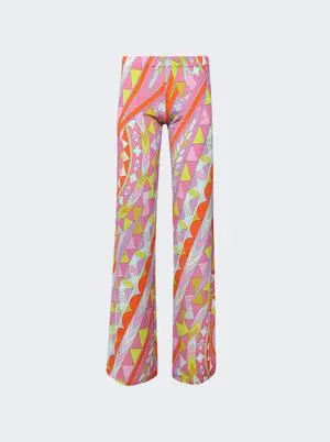 Emilio Pucci Manuba Print Jersey Satin Pants