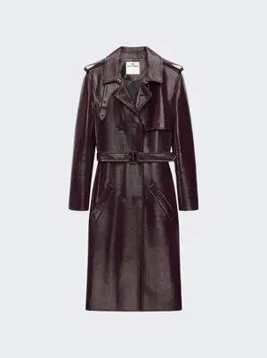 COURREGES Vinyl Trench Coat Burnt - Red