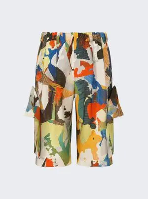 Issey Miyake Palette Marbled Shorts Multicolor - Multi