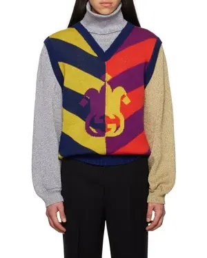 Gucci Striped Jacquard Knitted Sweater