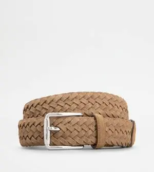 TOD'S Belt In Suede - Brown