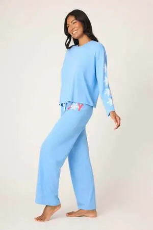 PJ Salvage Snowflake Long Sleeve Lounge Pajama Set