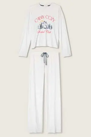 PJ Salvage Cabin Cozy Long Sleeve Lounge Pajama Set
