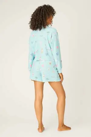 PJ Salvage Boyfriend Boxer Ornat Print Shorts Pajama Set