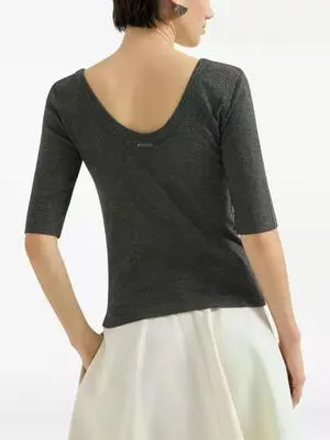 Brunello Cucinelli Sparkling Virgin Wool Top With Monili