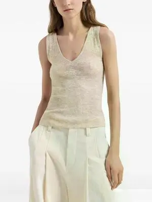 Brunello Cucinelli Silk, Alpaca And Wool Flower-lace Knit Top