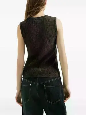 Brunello Cucinelli Sparkling Rib-knit Top - Brown