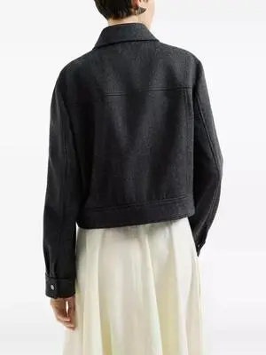 Brunello Cucinelli Wool Flannel Zip-up Jacket
