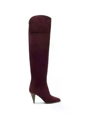 Casadei Venus Suede Over-the-knee Boots - Red