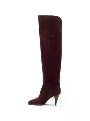 Casadei Venus Suede Over-the-knee Boots - Red