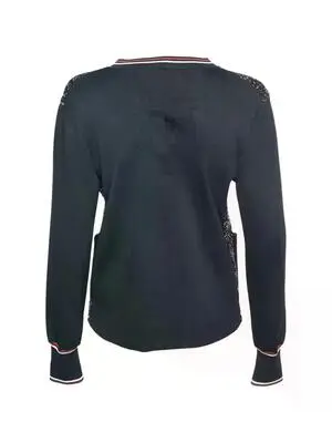 LOUIS VUITTON Tweed-style Knit V-neck Cardigan