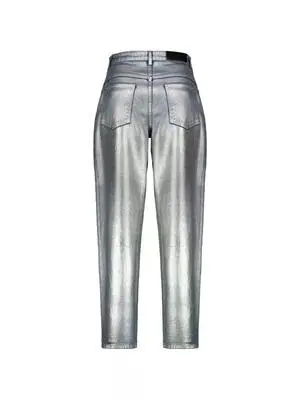 Alberta Ferretti Metallic Effect High-waisted Jeans