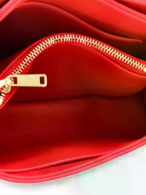 Celine Nino Top Handle Bag In Leather - Red