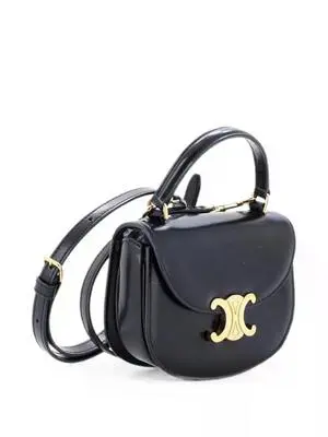 Celine Triomphe Cléa Satchel - Black