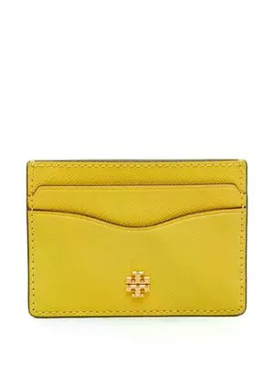 Tory Burch Emerson Leather Card Holder - Yellow