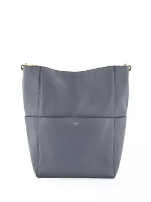 Celine Sangle Seau Shoulder Bag In Calfskin - Grey