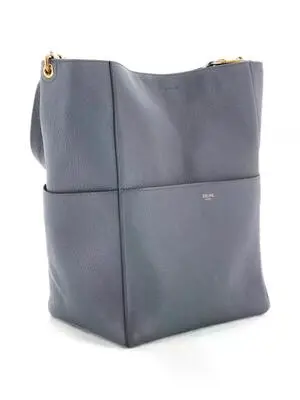 Celine Sangle Seau Shoulder Bag In Calfskin - Grey