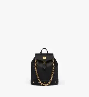 Mcm Pina Drawstring Backpack In Studded Calfskin