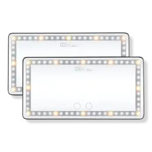 COSMOGLO Car Visor Lighted Mirror 2-pack - Black
