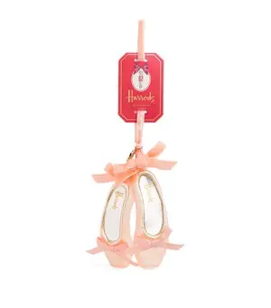 Harrods Glass Ballet Slippers Ornament - Pink
