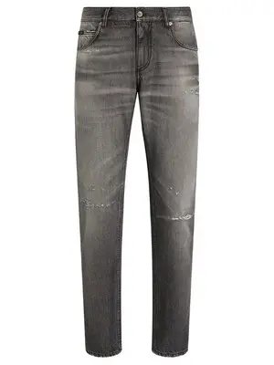 Dolce & Gabbana Regular Fit Denim Jeans - Grey