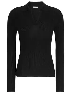 MAX MARA MAX MARA Cashmere And Silk Ribbed Polo Shirt