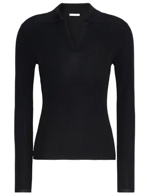 Max Mara Cashmere And Silk Polo Shirt - Blue