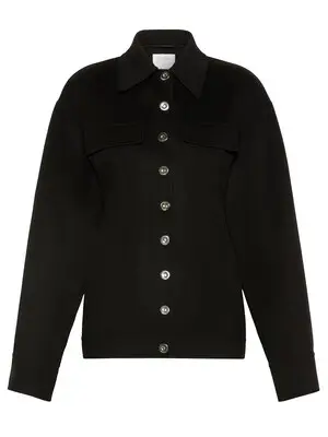 Sportmax Pure Wool Shaped Coat - Black