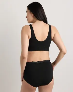 Quince Nursing & Sleep Bra - Black