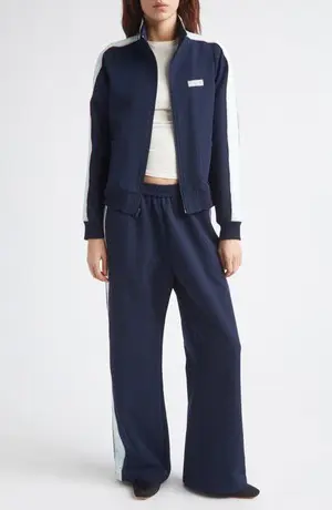 Sandy Liang Broome Side Stripe Wide Leg Pants