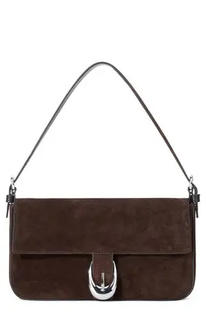 Staud Harlow Leather Shoulder Bag - Espresso