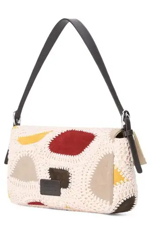 Staud Harlow Shoulder Bag - Suede Patchwork