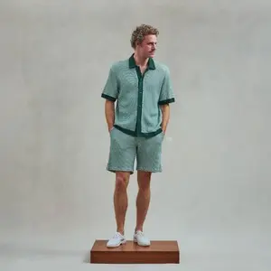 Rivieras Short Sleeves Bicolor Honeycomb Shirt