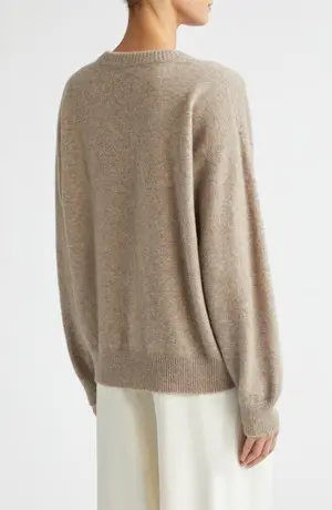 Johnstons Of Elgin Brushed Cashmere & Silk Crewneck Sweater