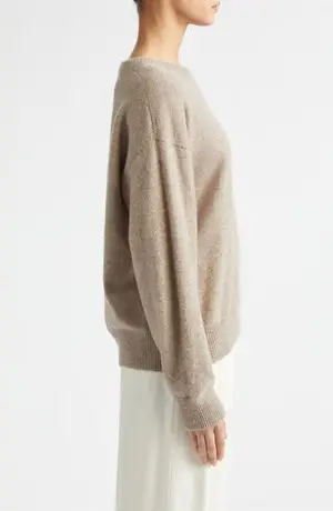 Johnstons Of Elgin Brushed Cashmere & Silk Crewneck Sweater