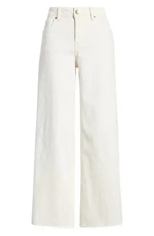 1822 Denim Raw Hem Wide Leg Jeans