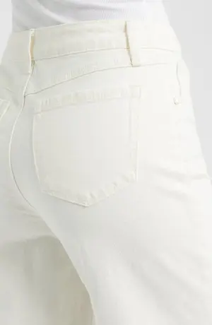1822 Denim Raw Hem Wide Leg Jeans
