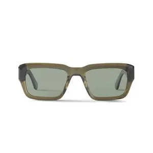 FRENCH KIWIS EYEWEAR Henri Rectangular Acetate Sunglasses - Clear/green