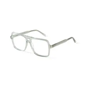 FRENCH KIWIS EYEWEAR Dallas Oversized Square Aviator Reading Glasses - Clear/green