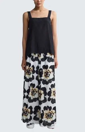 LUUKAA Lorena Minimalist Square-neck Top