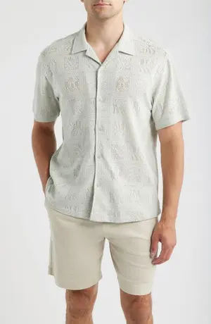 Tori Richard Tile Cabana Camp Shirt - Mist