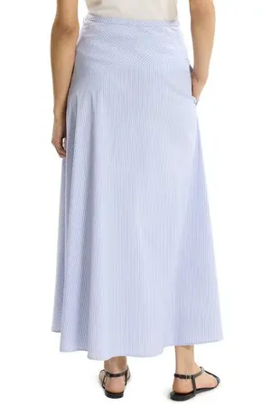 Theory Angled Yoke Stripe Skirt