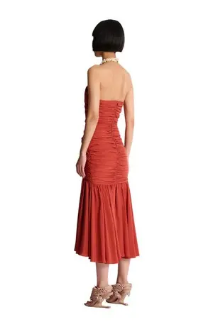 Balmain Crepe Shell Dress With Embellished Necklace Strap