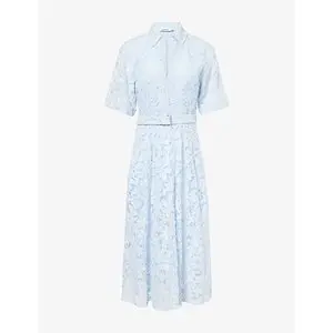 Simkhai Deanna Embroidered Cotton Midi Dress