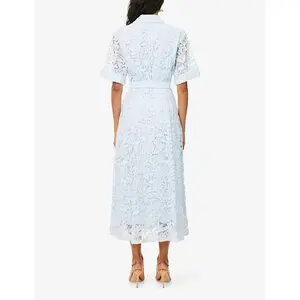 Simkhai Deanna Embroidered Cotton Midi Dress